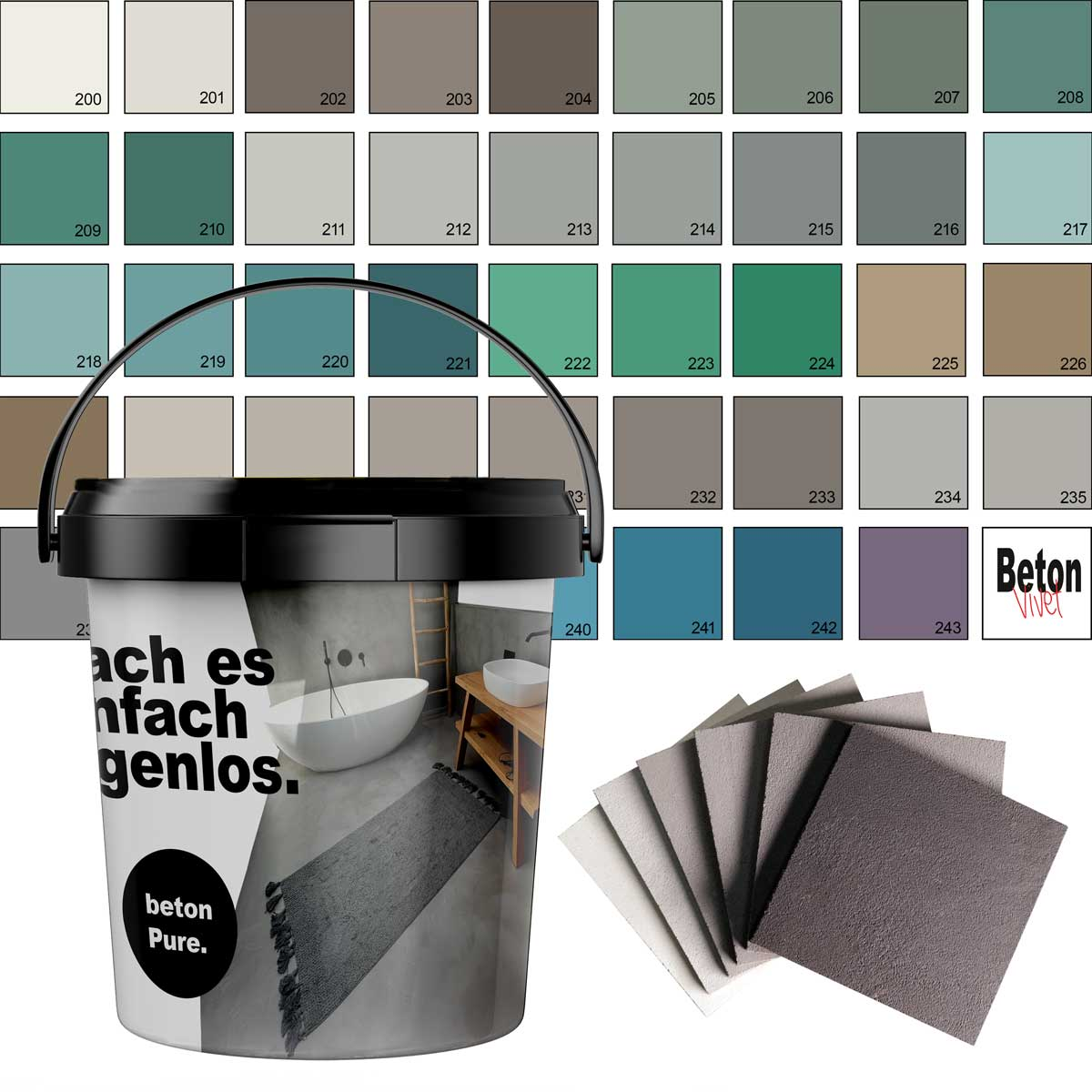 betonPure Standard Farbpalette – Beton Vivet Onlineshop